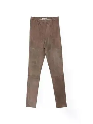 Kristensen Du Nord Seam-detail Suede Trousers - Grey