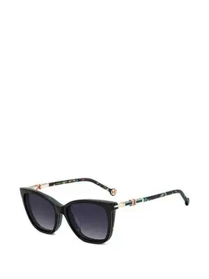 Carolina Herrera Tortoiseshell-effect Logo-plaque Clip-on Glasses