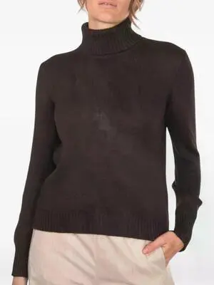 GRAN SASSO Roll-neck Wool Sweater - Brown