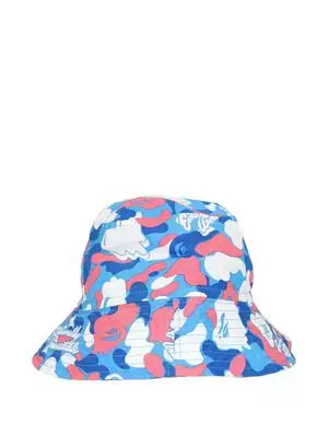 EMOTIONALLY UNAVAILABLE X Bape Aloha Camouflage-print Bucket Hat - Blue