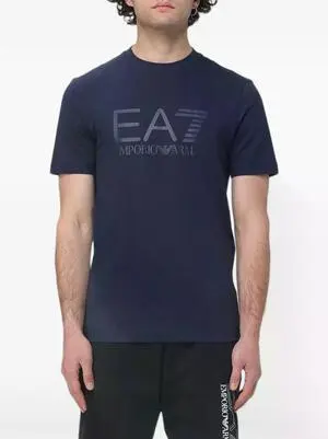 EA7 Logo-print T-shirt - Blue