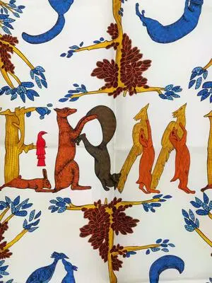 Hermès 2000-2026 Animal Alphabet Silk Scarf 90 Scarves - Multicolour