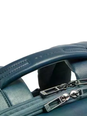 PIQUADRO Logo-embossed Leather Backpack