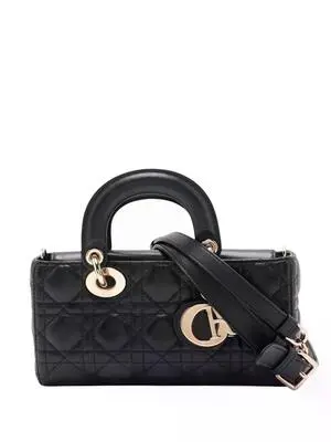 Dior 2020-2026 Small Lambskin Cannage Lady D-joy Satchel - Black