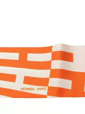 Hermès 2000-2026 Op H Silk Twilly Scarf Scarves