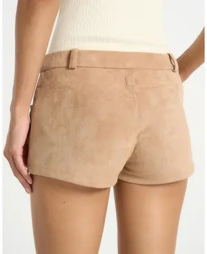 Manière De Voir Fara Suede Mini Shorts
