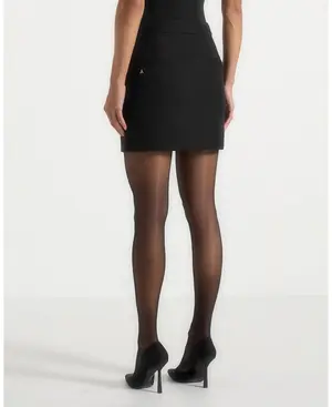 Manière De Voir Josette Tailored Mini Skirt With Braided Trim