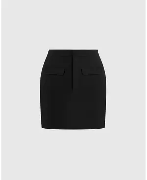 Manière De Voir Josette Tailored Mini Skirt With Braided Trim