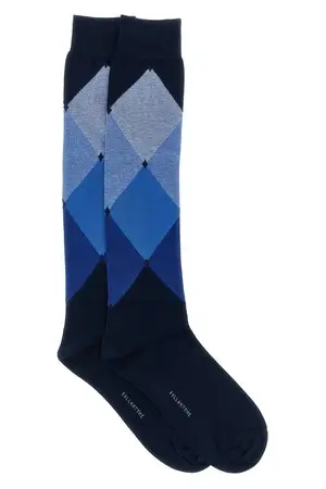 BALLANTYNE Diamond-shaped Socks - Blue