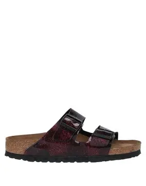 BIRKENSTOCK Sandals Burgundy Size Textile Fibers - Red