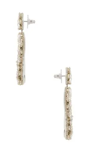 Deepa Gurnani Anushka Earrings In Metallic