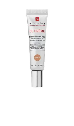 ERBORIAN Travel Cc Cream Color-corrector With Korean 2% Centella Asiatica & Hyaluronic Acid - Bronze