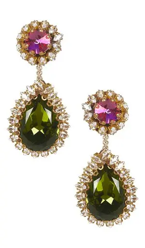 Deepa Gurnani Rekhi Earring - Green