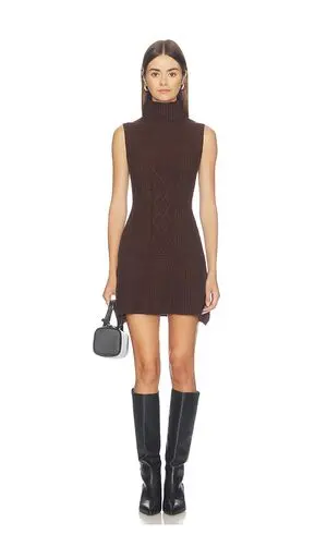MORE TO COME Agnes Mini Dress - Brown
