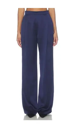 NADINE MERABI Satin Wide Leg Trousers