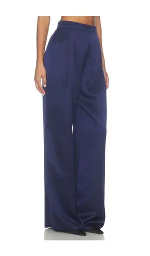 NADINE MERABI Satin Wide Leg Trousers