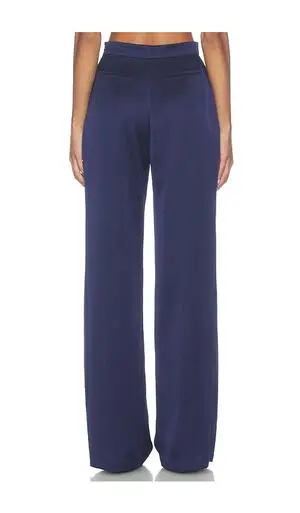 NADINE MERABI Satin Wide Leg Trousers