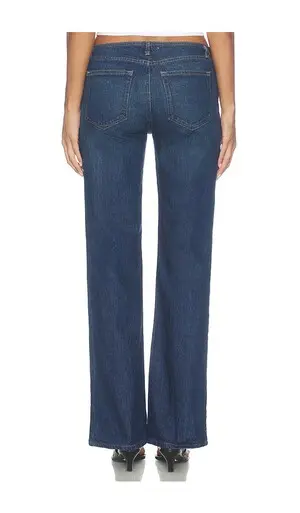 Good American Ghost Waist Low Rise Bootcut Jeans In Denim-dark