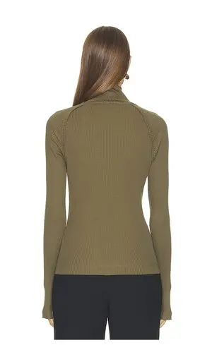 Helmut Lang Shrug Layer Top In Dark Green