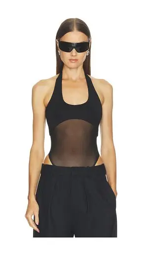 SANS FAFF Halcyon Halter Bodysuit - Black