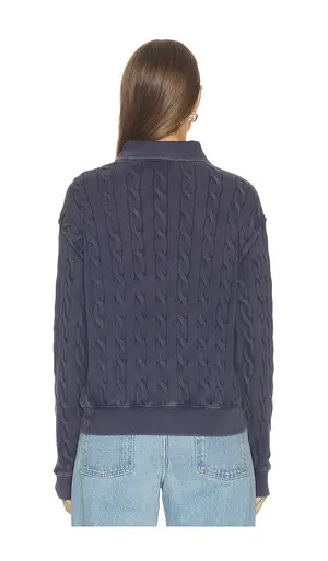 Polo Ralph Lauren Cotton Long Sleeve Polo Knit Collar Polo In Navy