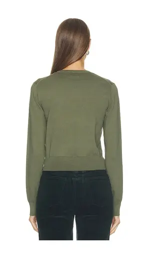 Polo Ralph Lauren Cotton Long Sleeve Crew Neck Pullover Sweater In Olive