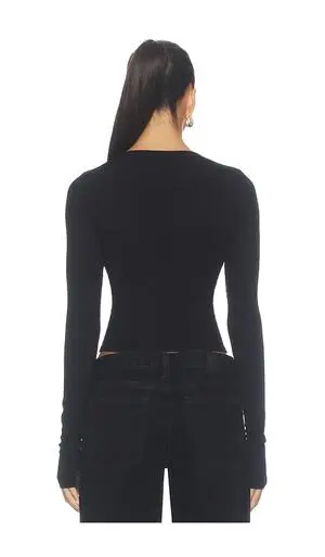 Enza Costa Silk Rib Essential Cardigan
