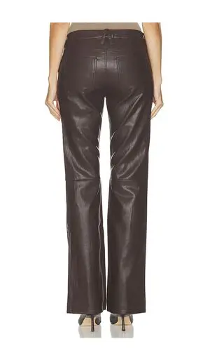 Good American Better Than Leather Low Rise Bootcut In Brown