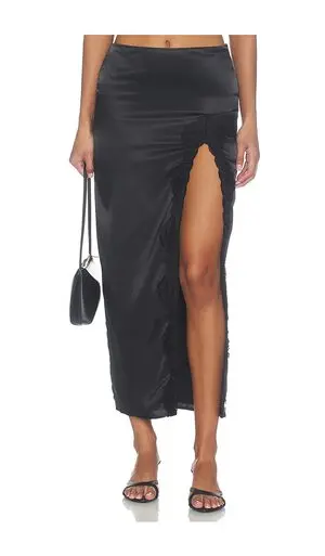 MORE TO COME Flyn Maxi Skirt - Black
