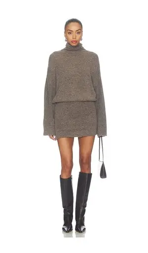 SNDYS. Marlowe Mini Dress In Taupe