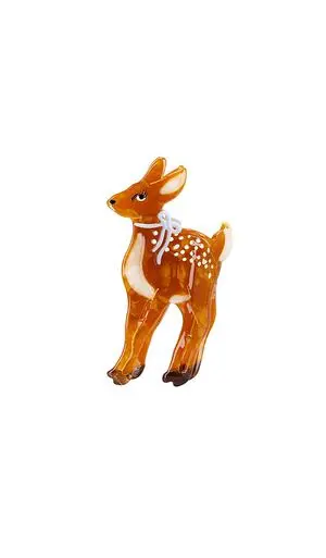 SOLAR ECLIPSE Hand-painted Fawn Claw Hair Clip In Brown - N,a