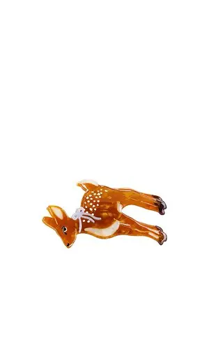 SOLAR ECLIPSE Hand-painted Fawn Claw Hair Clip In Brown - N,a