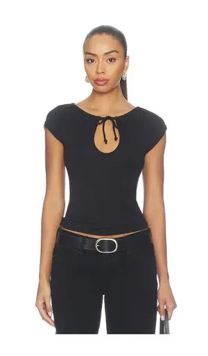 Free People Canal Street Top - Black