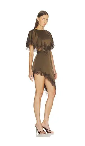 MORE TO COME Gabriella Cutout Mini Dress In Olive