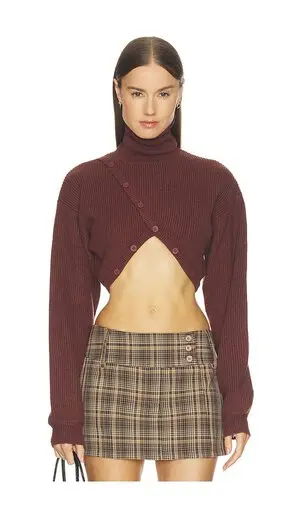 Superdown Zinnia Sweater Top - Brown