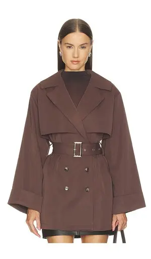 ALL THE WAYS Blaire Trench Coat - Brown