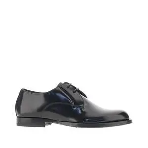 Dolce & Gabbana Spazzolato Leather Laced Shoes - Black