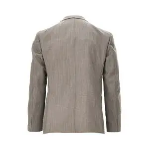 LUIGI BIANCHI Herringbone Wool Double-breasted Jacket
