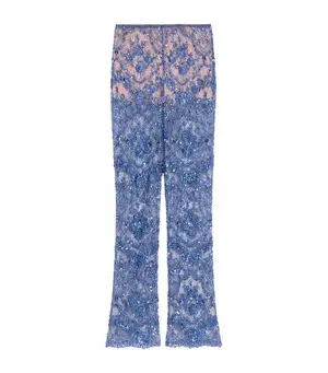 Valentino Garavani Lace Sequinned Flared Trousers