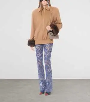 Valentino Garavani Lace Sequinned Flared Trousers