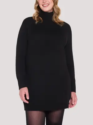 Motherhood Maternity Turtleneck Long Sleeve Sweater Dress - Black