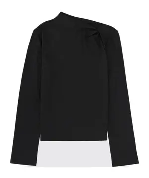 Theory Jersey Twist Neck Top