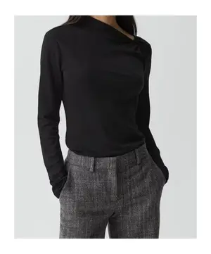 Theory Jersey Twist Neck Top