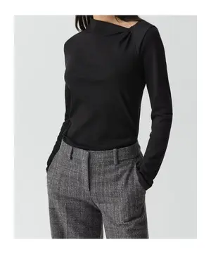 Theory Jersey Twist Neck Top