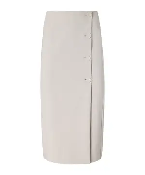 Pinko Button-detail Skirt - Light Gray