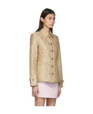 Burberry Quilted And Folded Collar Cotton Dress