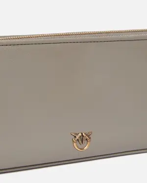 Pinko Leather Mini Half Moon Baguette Crossbody Bag