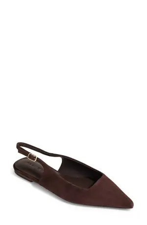Yosi Samra Bedford Studded Slingback Flat - Chocolate