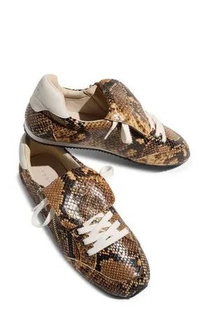 Yosi Samra Barclay Snake Embossed Leather Sneaker