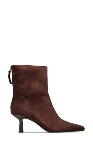Yosi Samra Hudson Leather Bootie - Chocolate